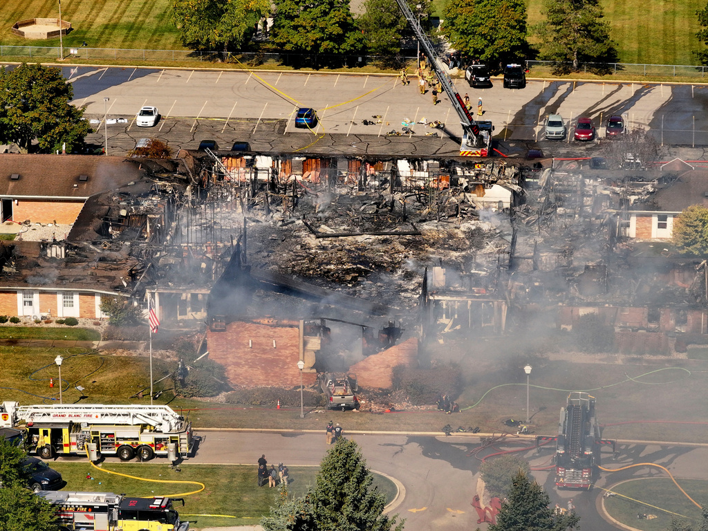 Police remain on scene at burned out Michigan church after shooting and ...